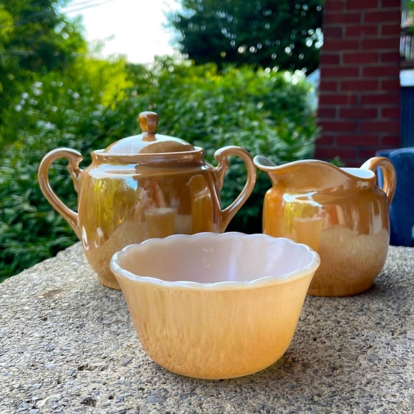 Made in Japan | Kitchen | Vintage Peach Luster Ware Sugar And Creamer ...